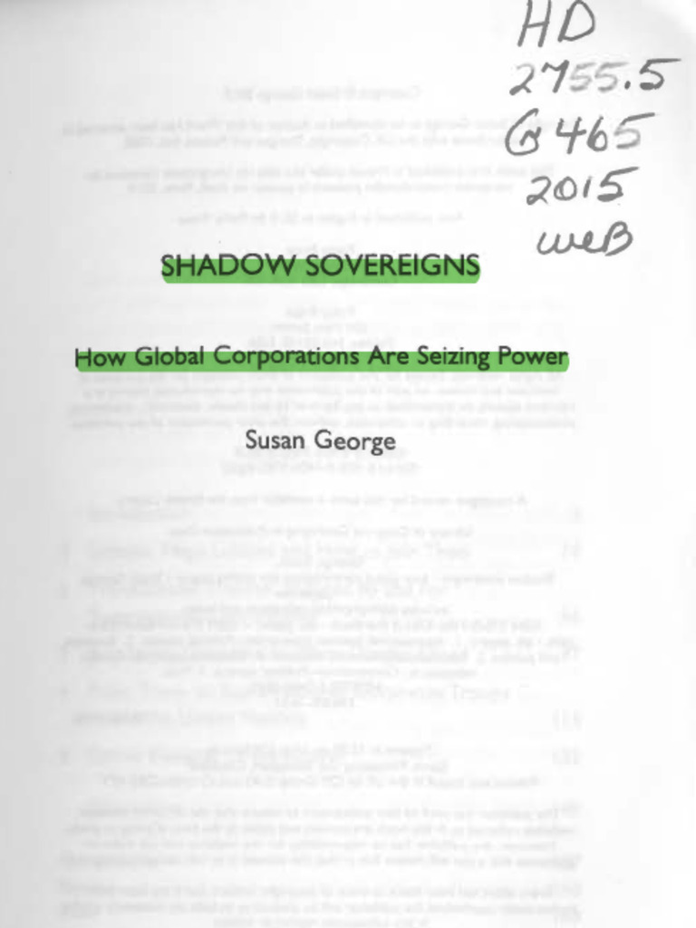 Shadow Sovereigns: How Global Corporations Are Sezing Power | PDF | World Economic Forum ...