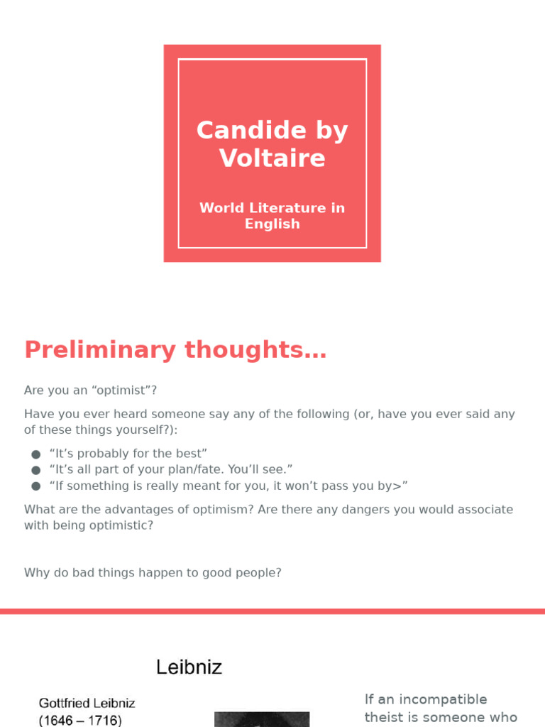 Candide by Voltaire (Updted) | PDF | Candide | Voltaire