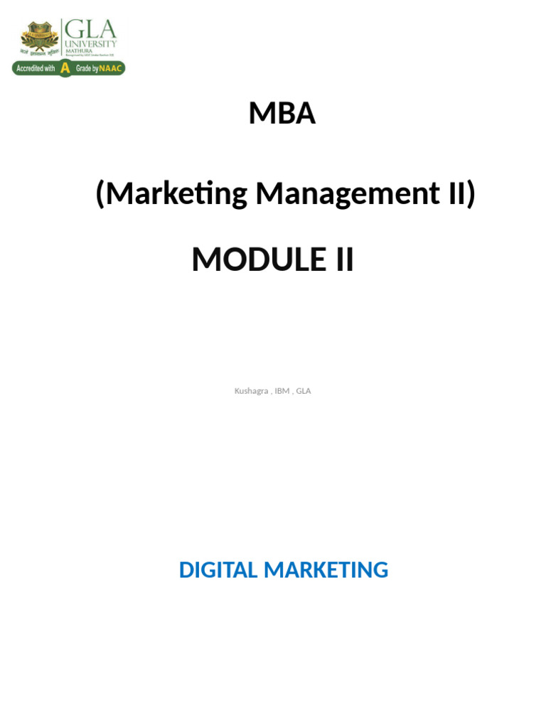 Digital Marketing and SEO Overview | PDF | Search Engine Optimization ...