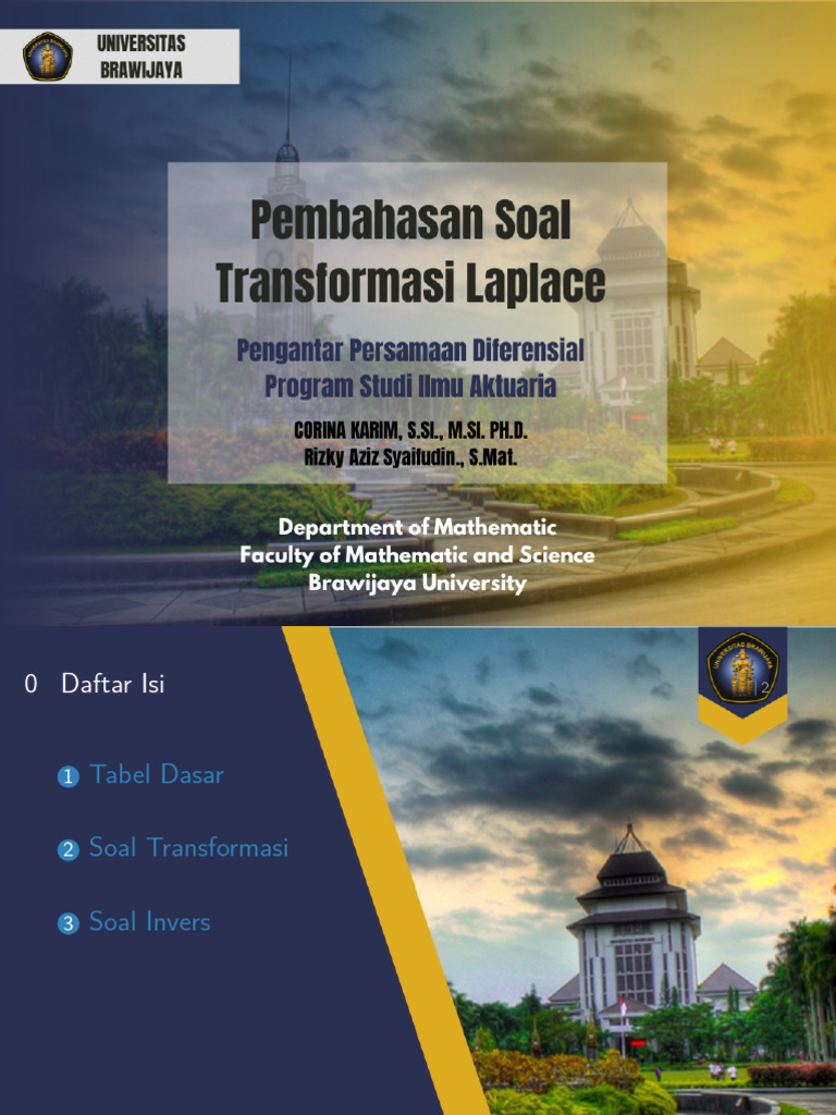 Tabel Invers Transformasi Laplace | PDF