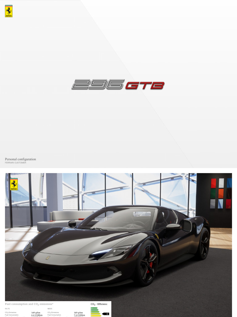 Animation Ferrari 296 GTB | PDF | Fuel Economy In Automobiles | Ferrari