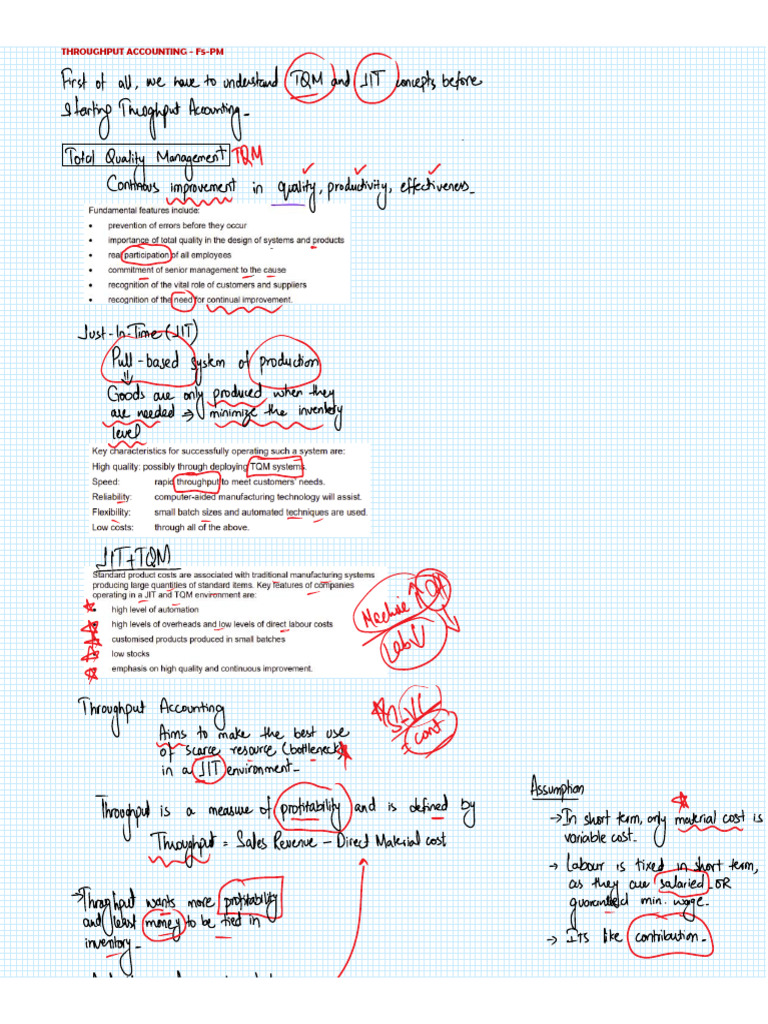 Throughput Accounting | PDF