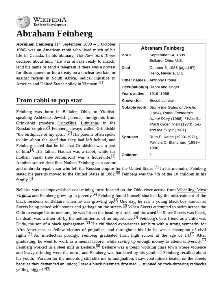 Abraham Feinberg | PDF | Antisemitism