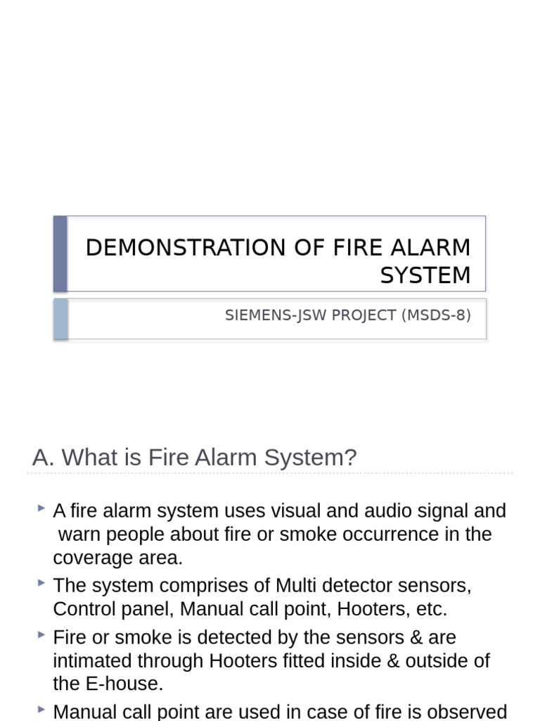 Siemens-JSW Fire Alarm System Overview | PDF | Sensor | Equipment