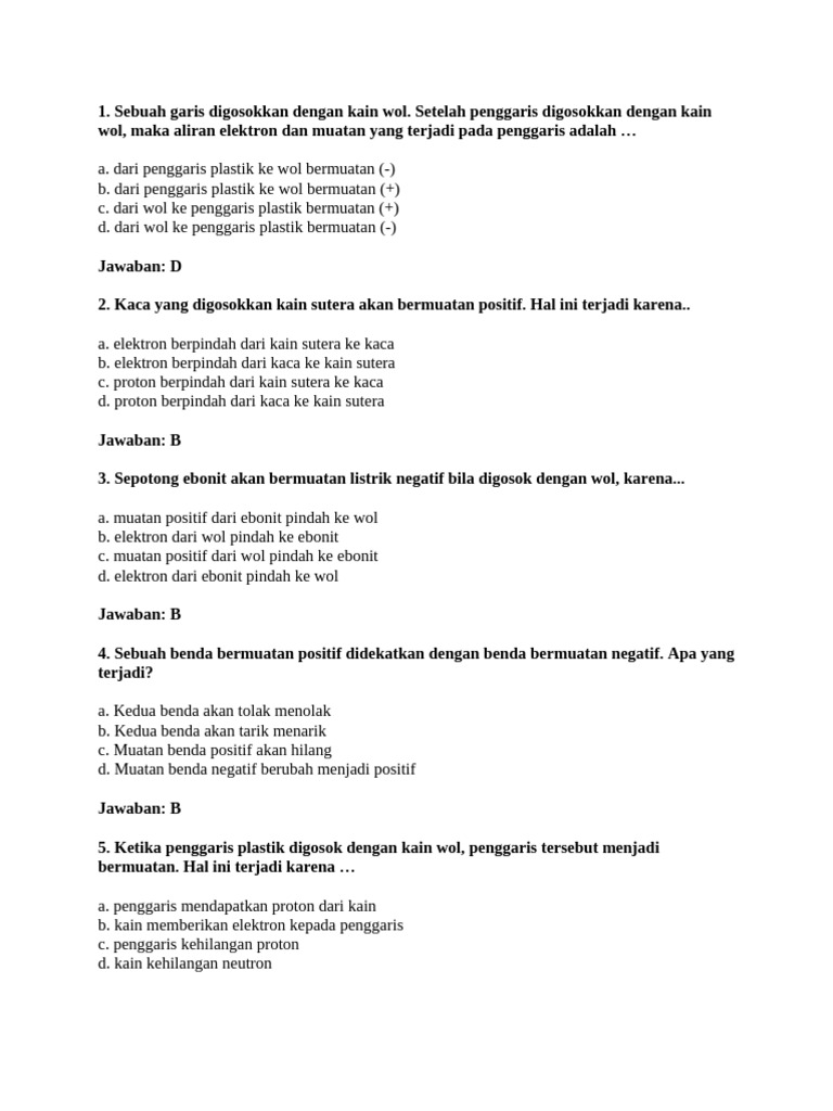 Listrik Statis dan Muatan Elektron | PDF