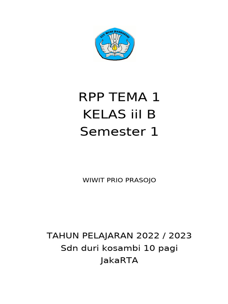 Cover Rpp Tema | PDF