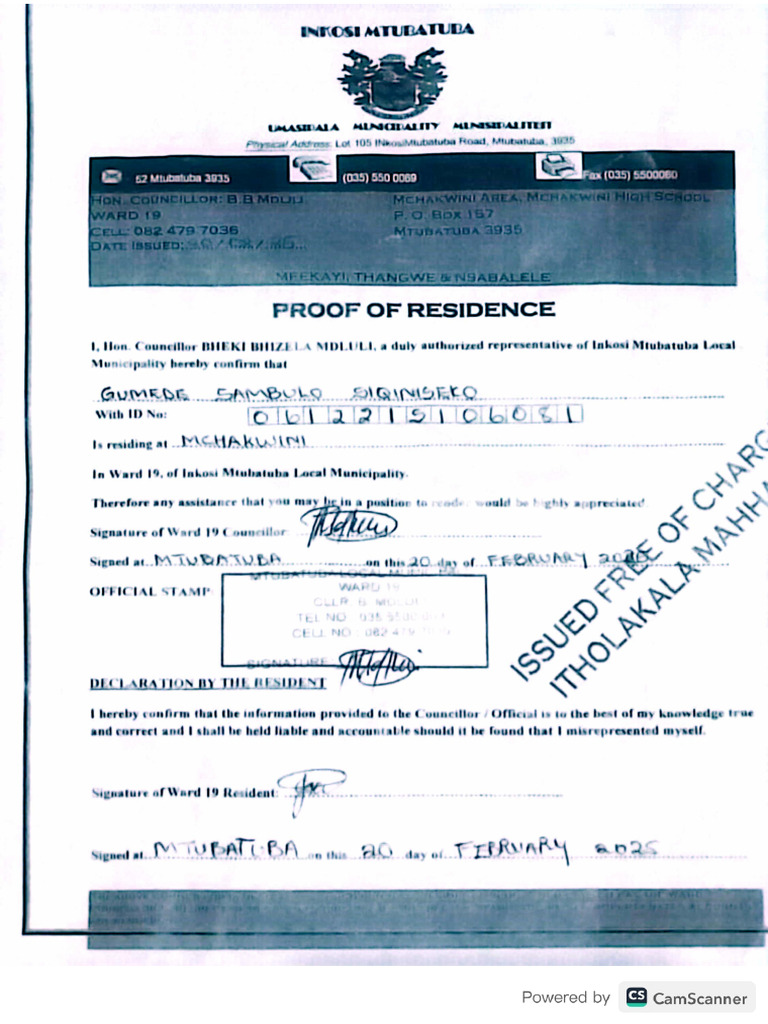 Proof of residence | PDF