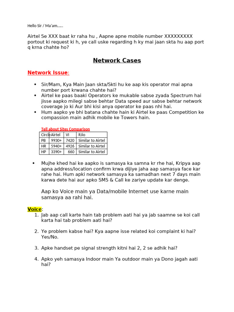 Amit MNP Retention Script K-23 | PDF | Telecommunications | Information ...