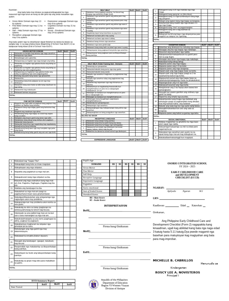 ECCD-KINARAY-A-2023-2024 New | PDF