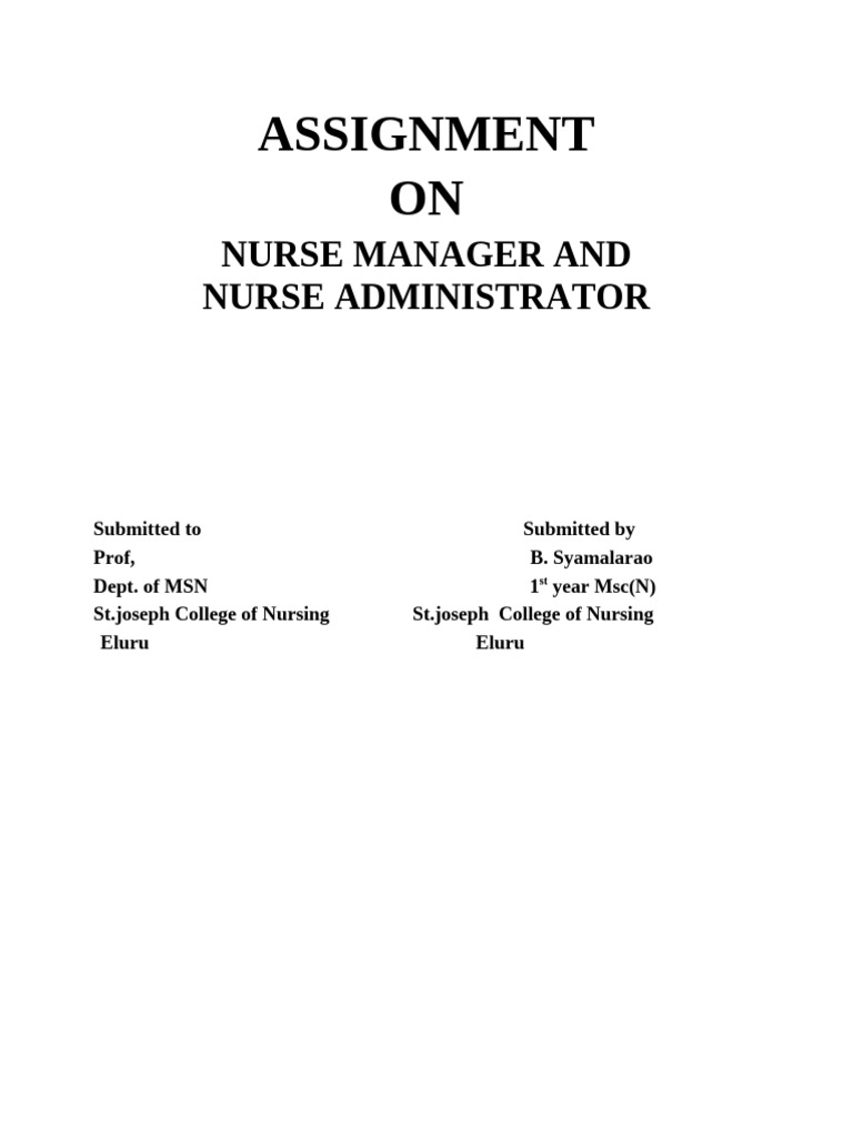 Nurse Manager and Administrator Roles | PDF | Nursing | Health Care