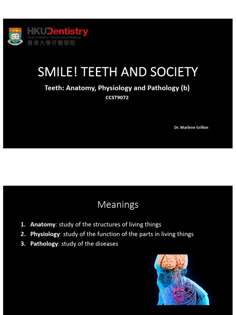 Teeth Physiology and Pathology - B Compressed | PDF | Human Tooth | Saliva