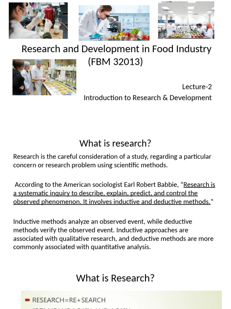 2 Research and Development in Food Industry ( | PDF | Methodology ...