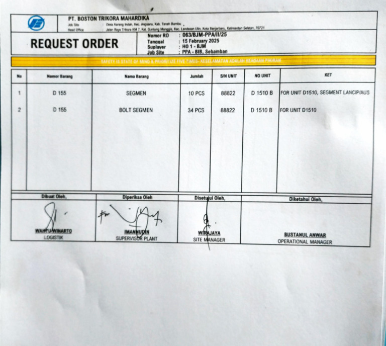 RO 063 Segmen D1510 | PDF