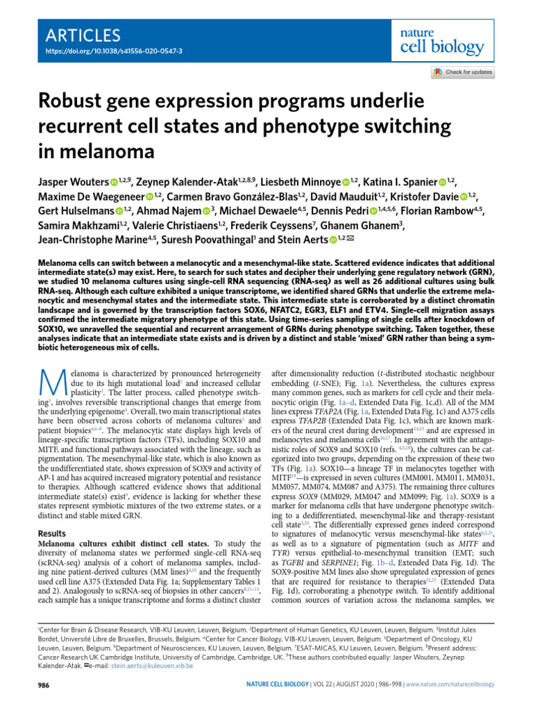 Robust Gene Expression Programs Underlie Recurrent Cell States and ...