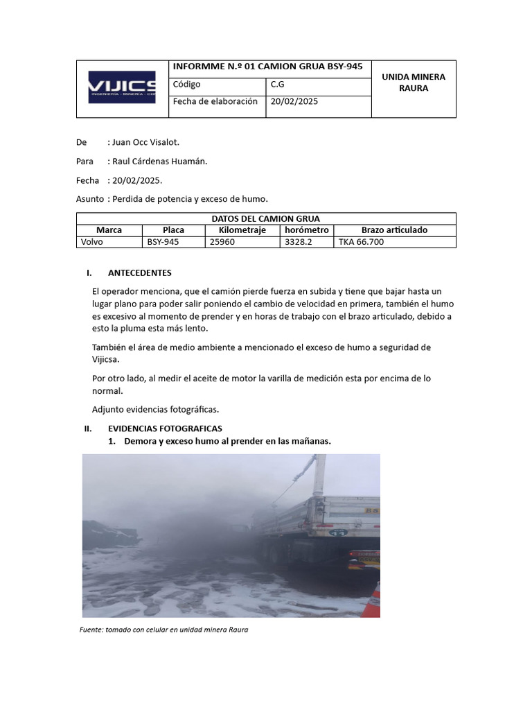 Informe 01 BSY-945 | PDF