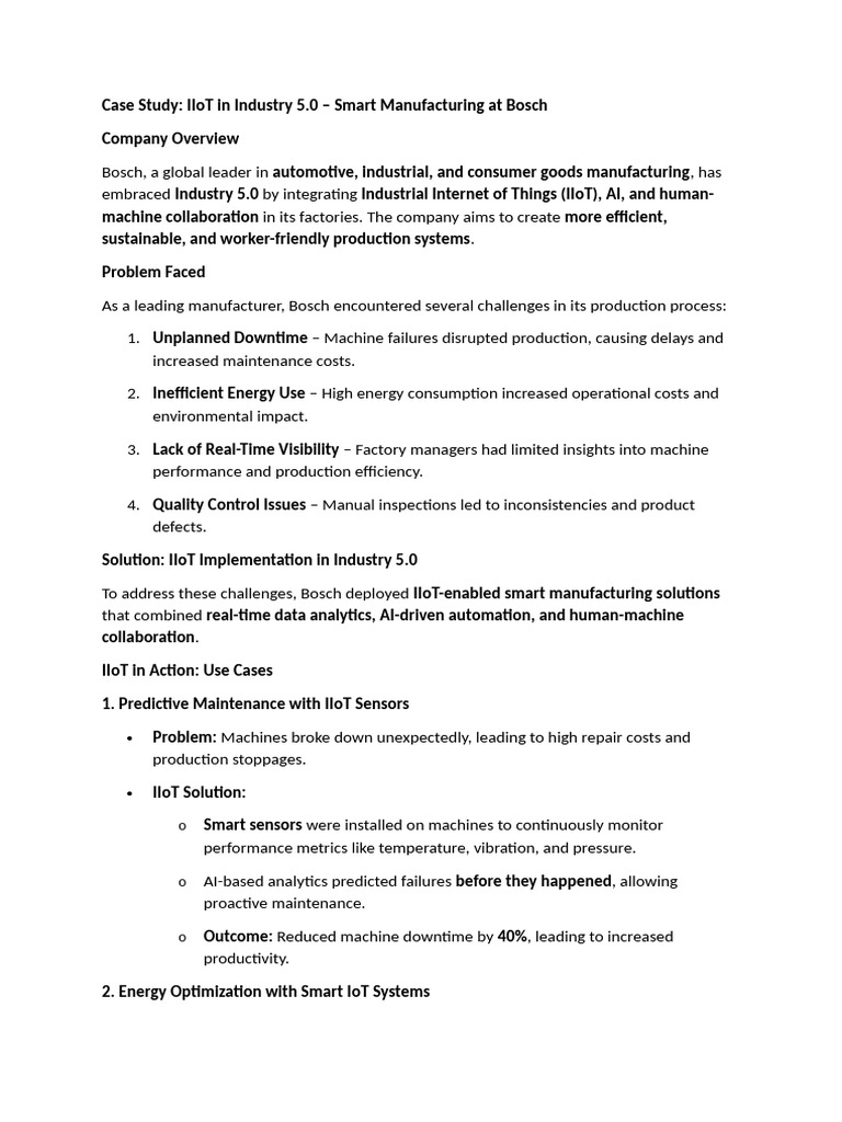 Case Study IIOT | PDF | Internet Of Things | Computing