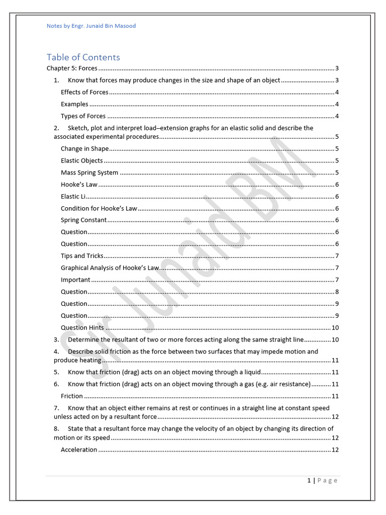 Chapter 5- Forces (1) | PDF | Force | Friction