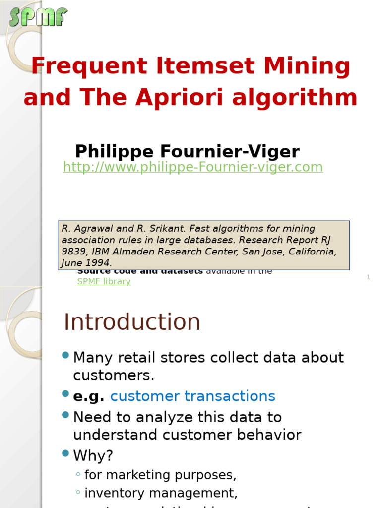Bu I 11 FIM Apriori | PDF | Algorithms | Algorithms And Data Structures
