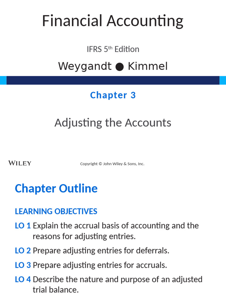 Wey FinIFRS 5e PPT Ch03 | PDF | Deferral | Debits And Credits