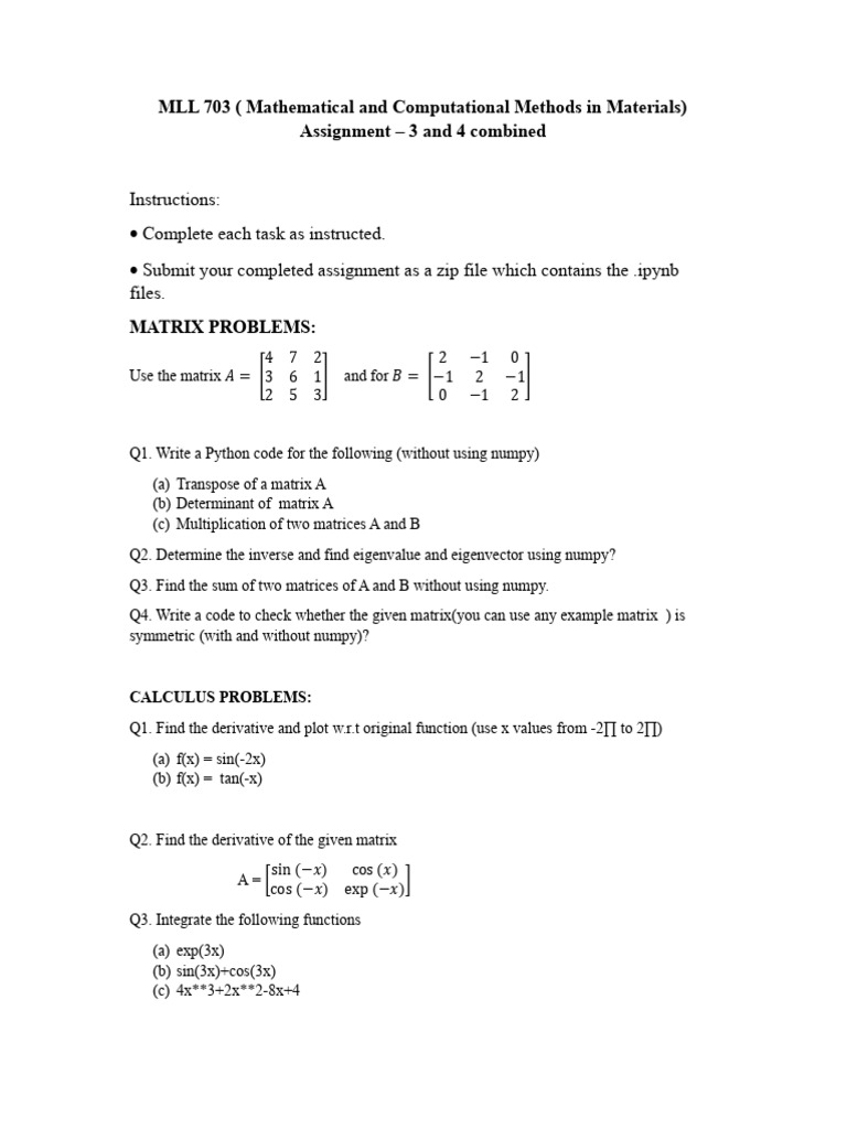 Assignment 3 and 4 Combined | PDF