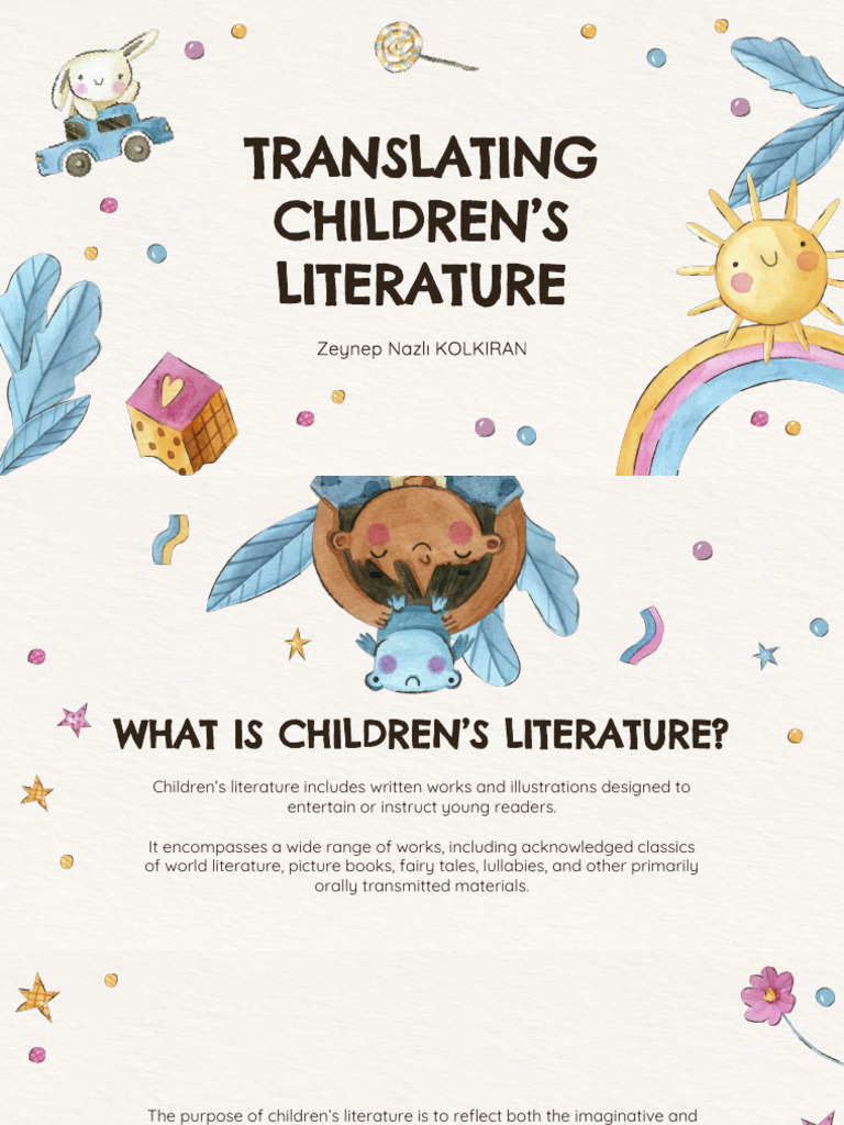 TRANSLATING CHILDREN S LITERATURE Zeynep Nazl Kolk Ran 1738220636 | PDF ...