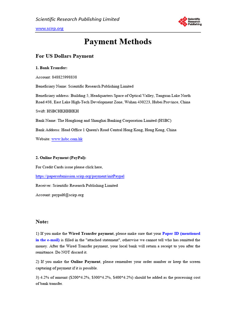 Payment Methods | PDF