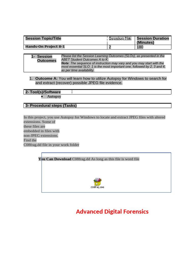Hands-On Project 8-1 | PDF | Digital Forensics | Computer File