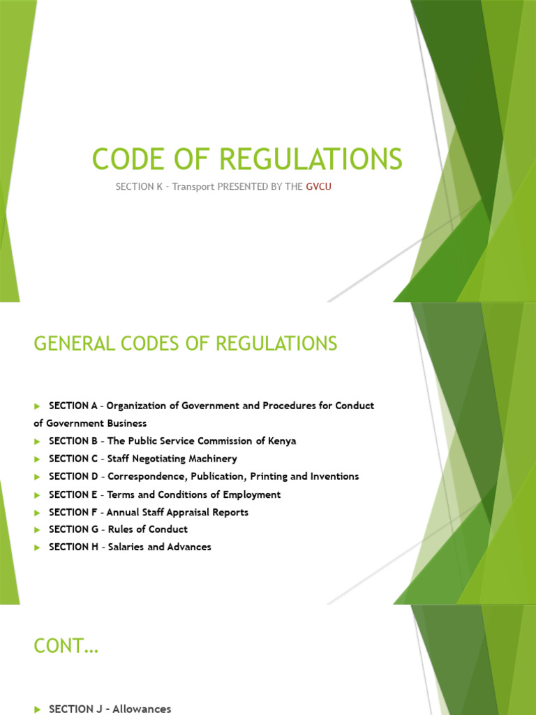 Gvcu Codes of Regulations | PDF | Truck | Driver's License