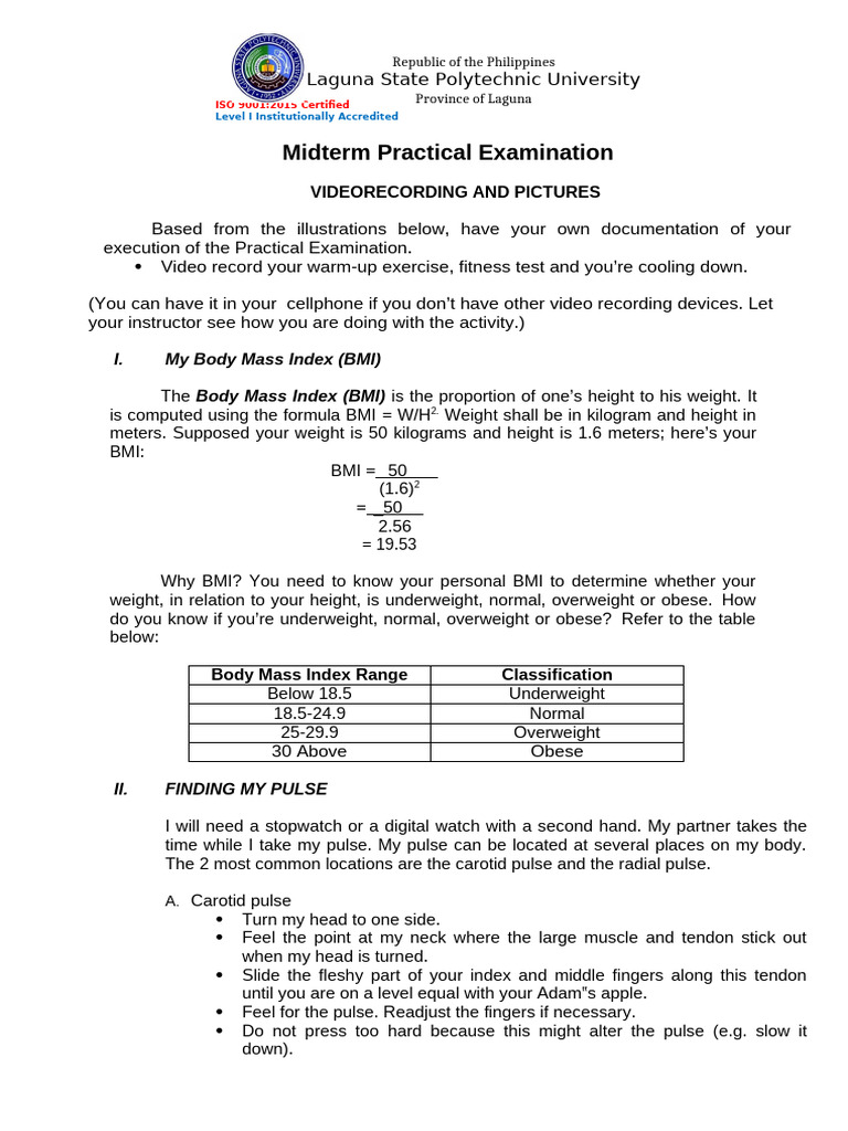 Midterm 2022 (updated) | PDF | Body Mass Index | Musculoskeletal System