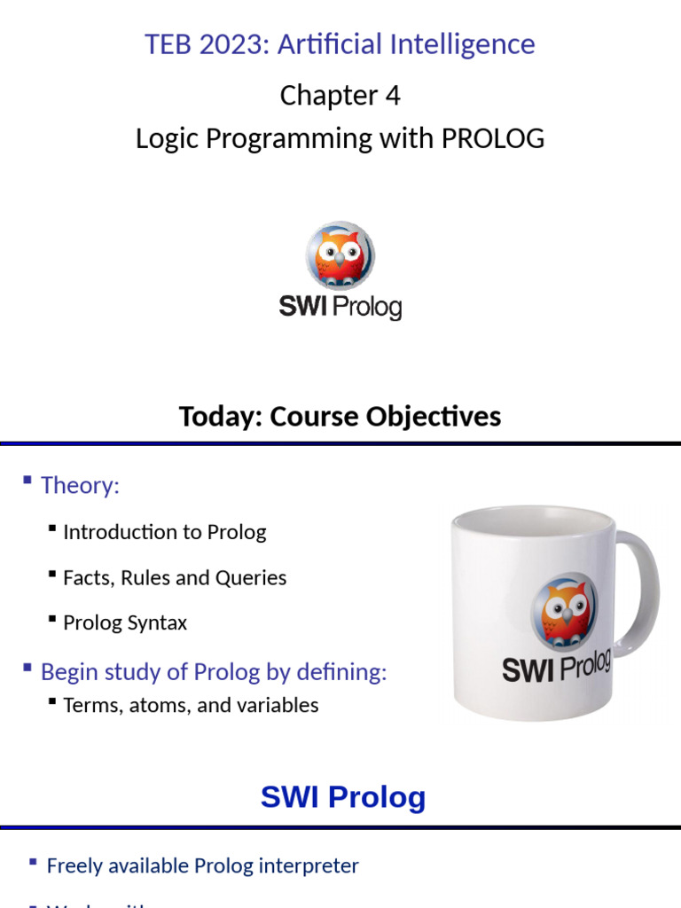 Lecture 4 -- Introduction to Prolog | PDF | Software Engineering | Programming Paradigms