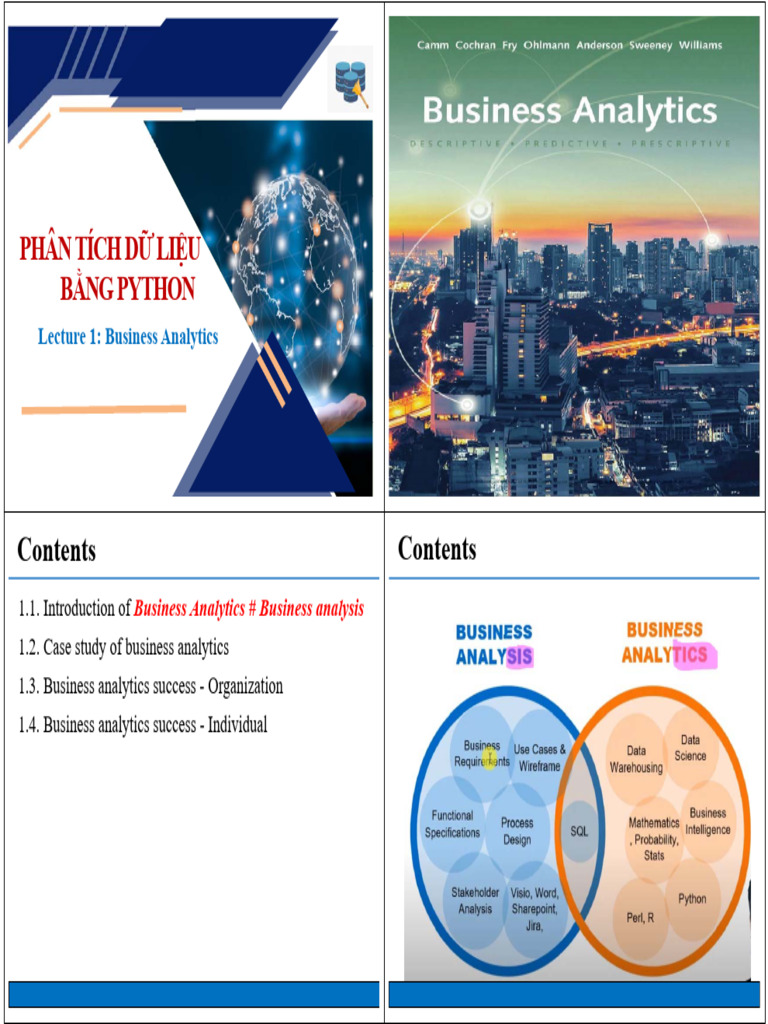 Business Analytics with Python | PDF | Predictive Analytics | Analytics