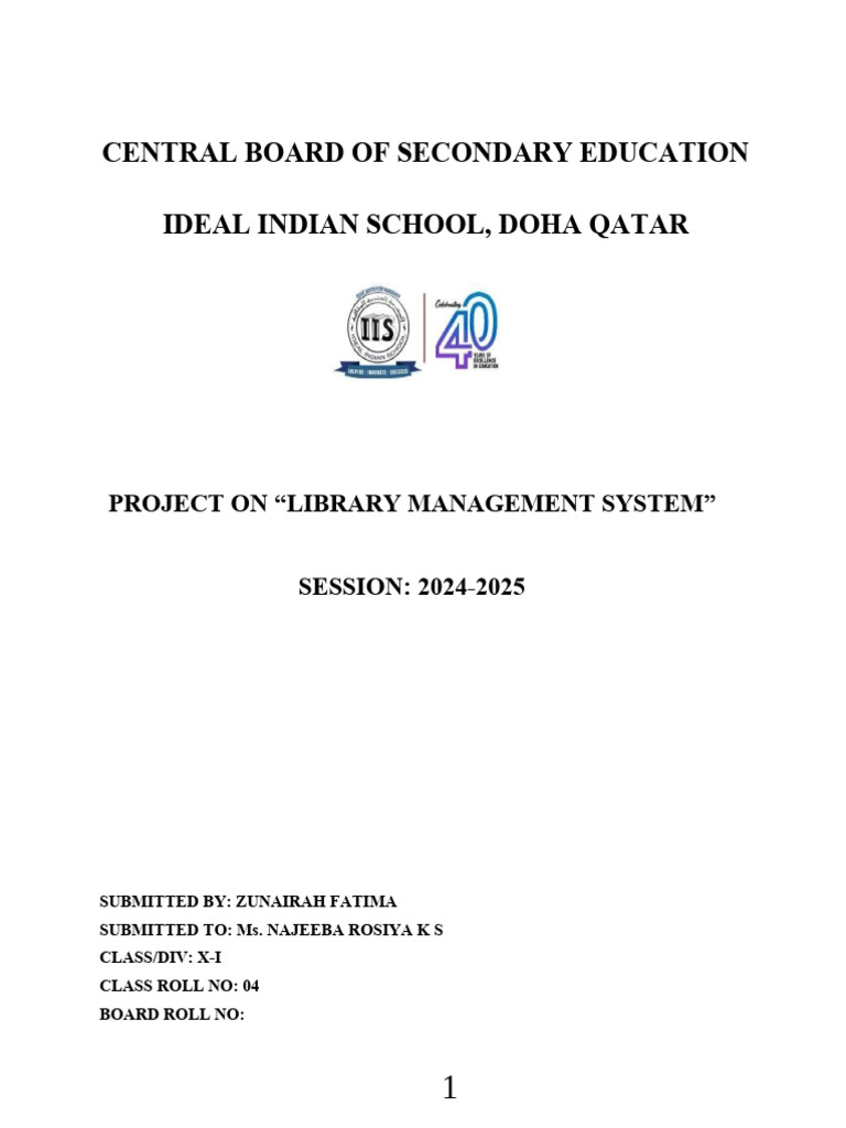 Library Mangament Projct Final | PDF | Databases | Information Retrieval