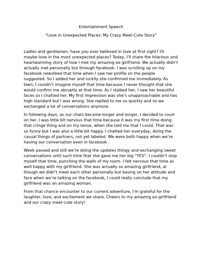 Entertainment Speech | PDF