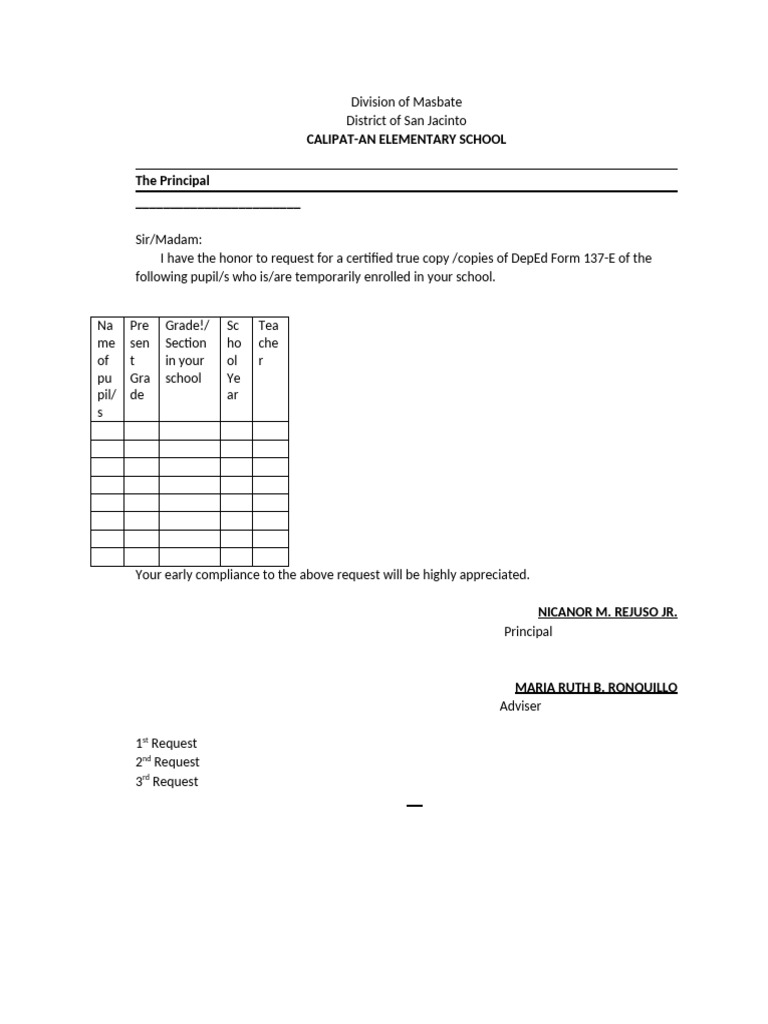 Request Form Form | PDF