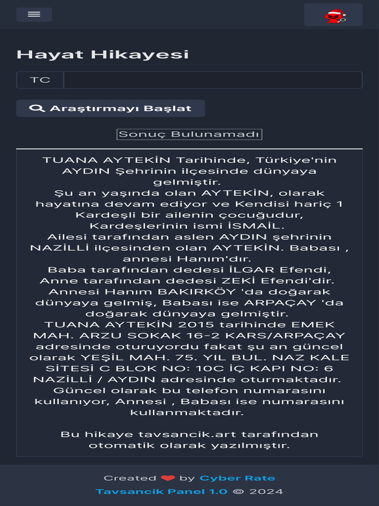 Tavsancik Panel - Premium Sorgu Sistemleri 4 | PDF