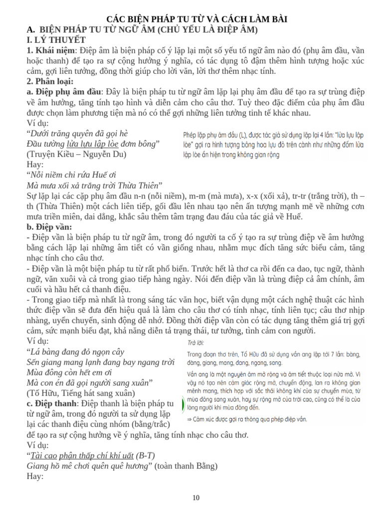 CHỦ ĐỀ 6. BPTT và Cách nêu tác dụng của BPTT | PDF