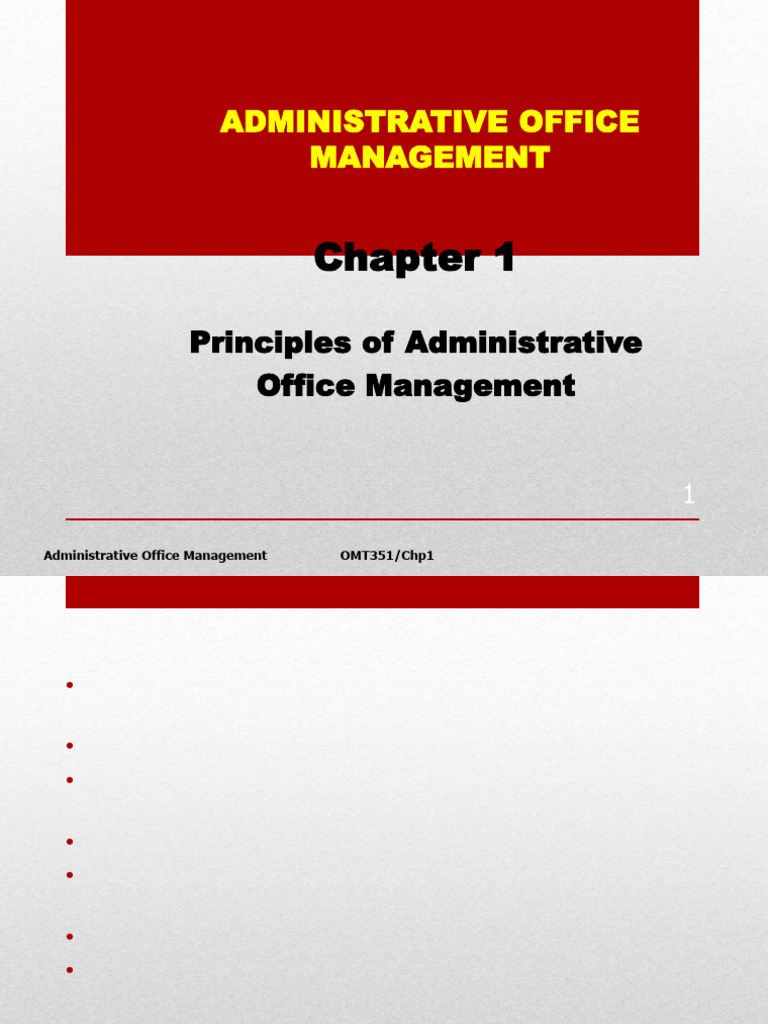 Principles of Administrative Office Management | PDF | Skill | Quality ...