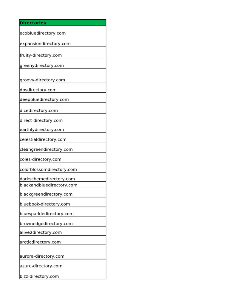 Comprehensive Directory Listings | PDF