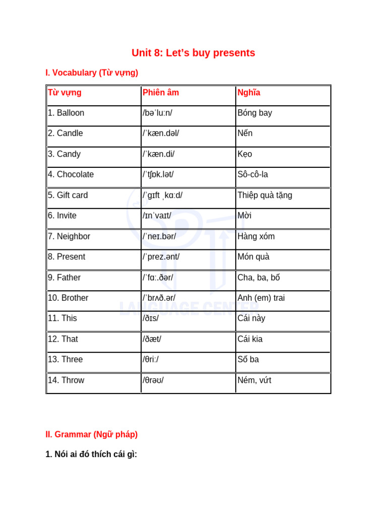 Grade 4 - Unit 8. | PDF