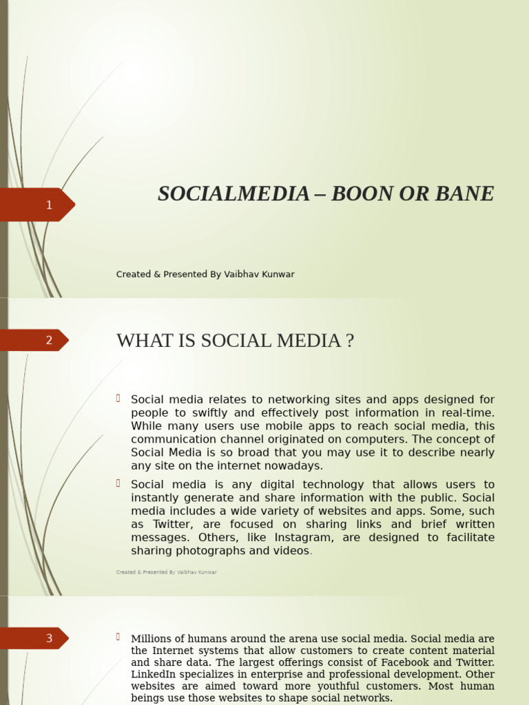 Social Media: Boon or Bane? | PDF | Popular Culture & Media Studies ...