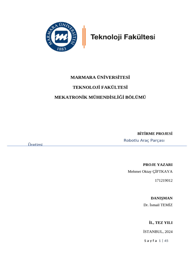Bitirme Projesi Raporu V2 Ugi | PDF