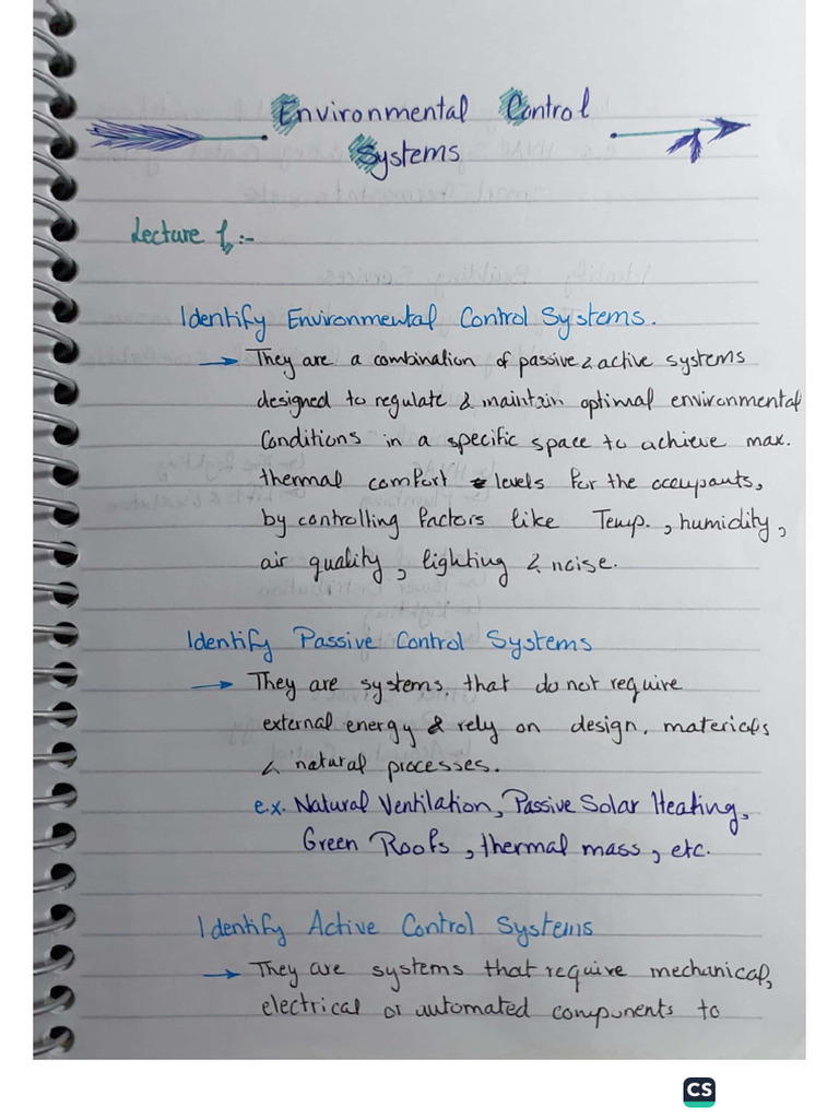 Environmental Control Notes | PDF