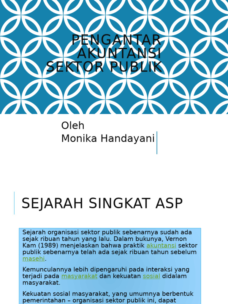 Sejarah dan Pengertian Akuntansi Sektor Publik | PDF