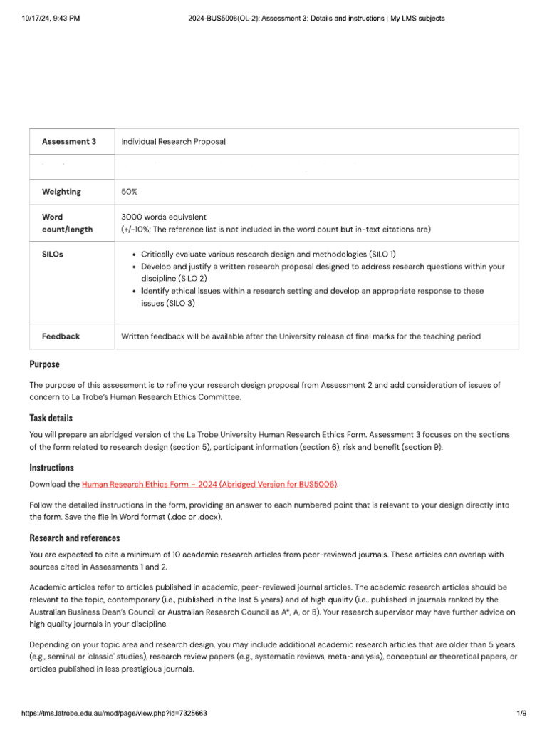 Research Design Assignment 3 Details 2 | PDF