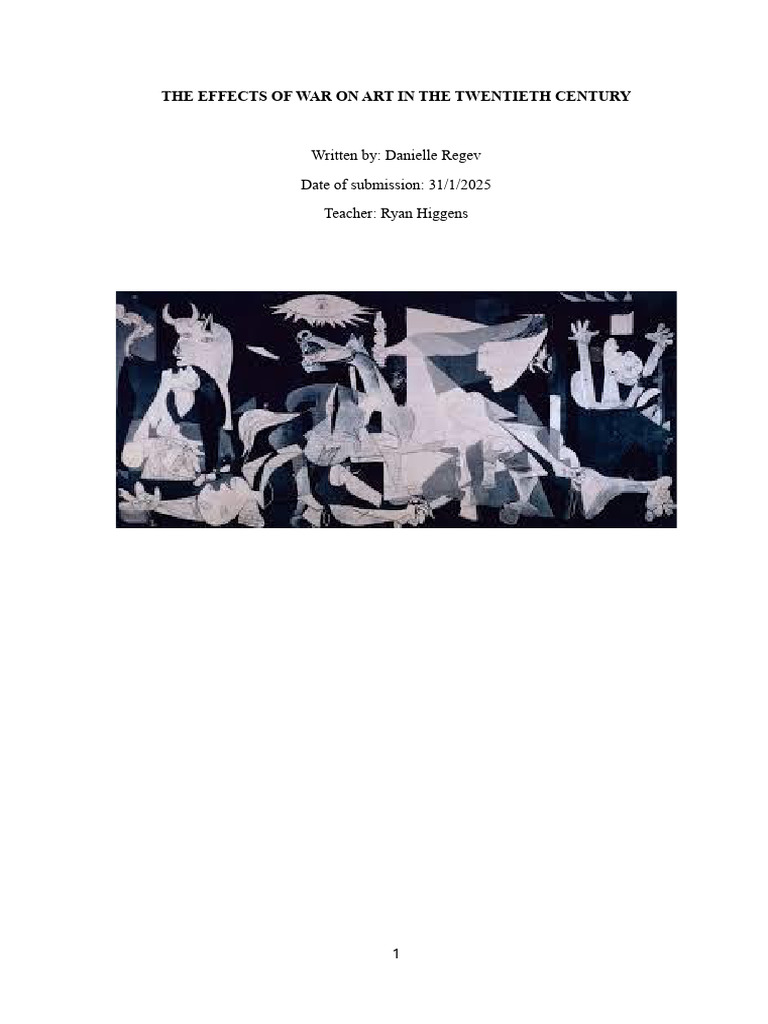 War's Impact on 20th Century Art | PDF | Fascism | Feminism