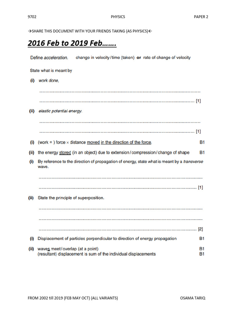 Physics Definitions From 2002 Till 2019 | PDF