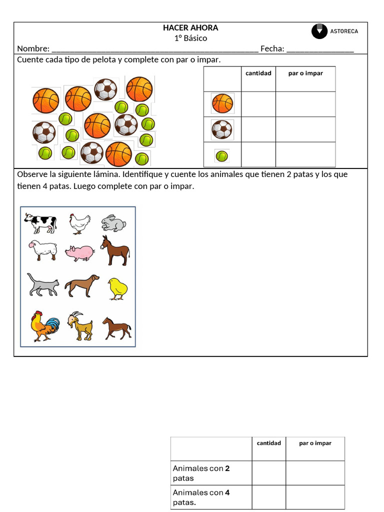Eje Números - Reconocer Números Par e Impar | PDF