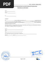 Manufacturer's Authorization Form | PDF | Finance & Money Management | Law