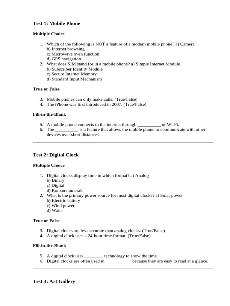 Comprehensive Tests on Everyday Devices | PDF | Smartphone | Shopping Mall