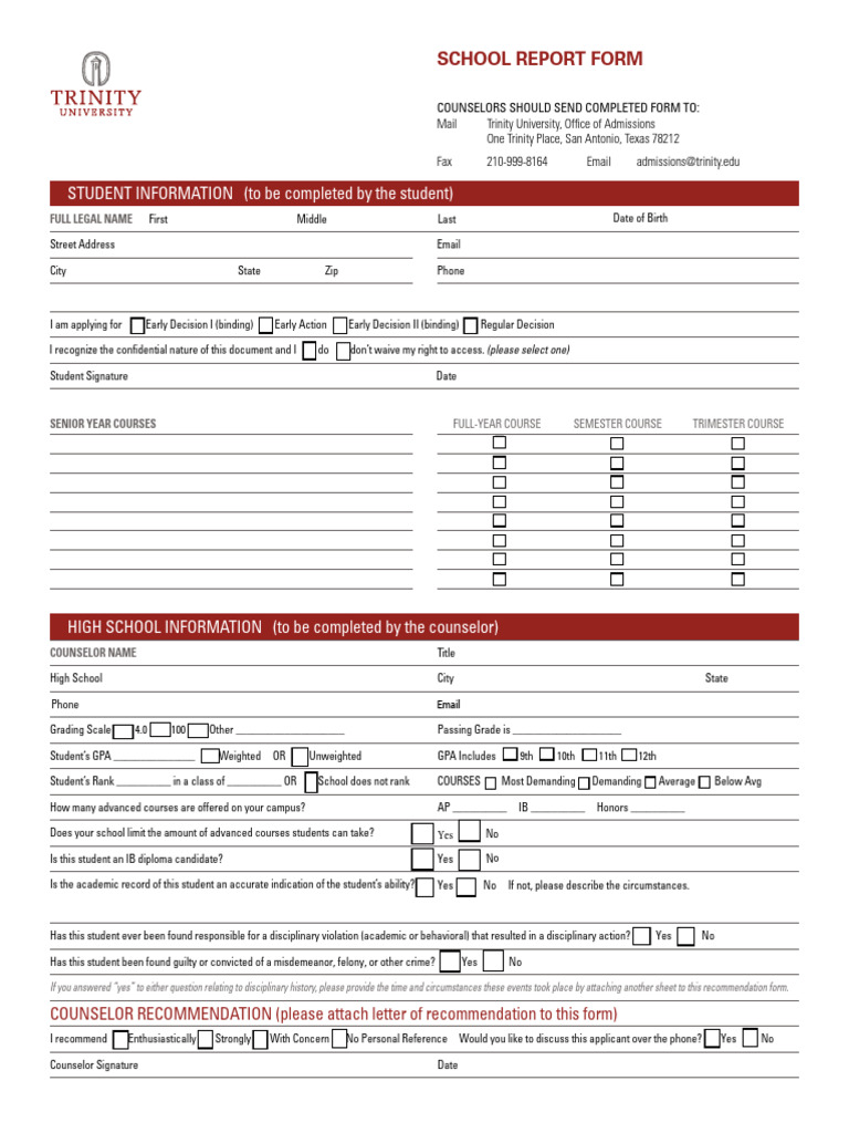 Trinity University Secondary School Report | PDF